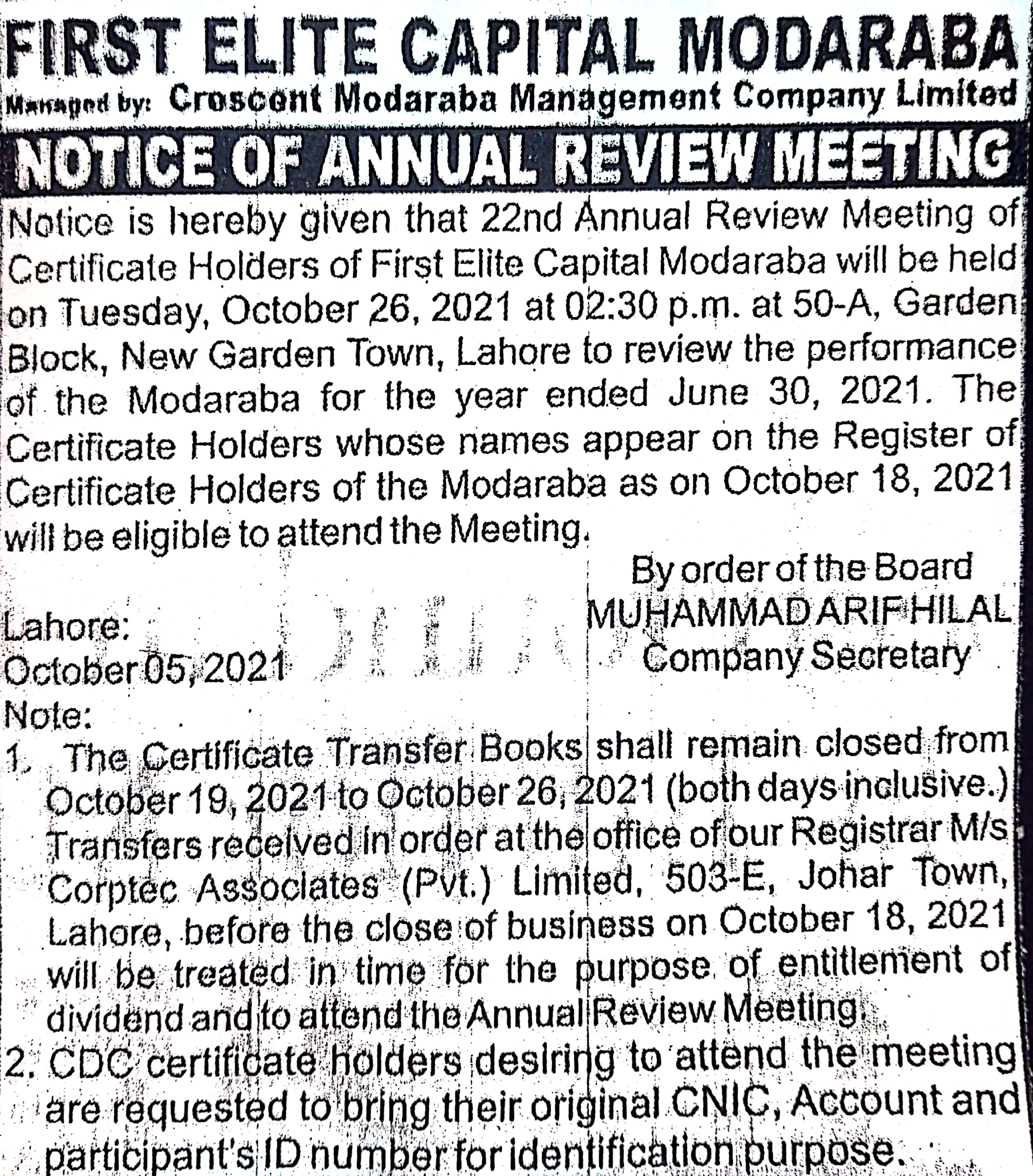 First Elite Capital Modaraba